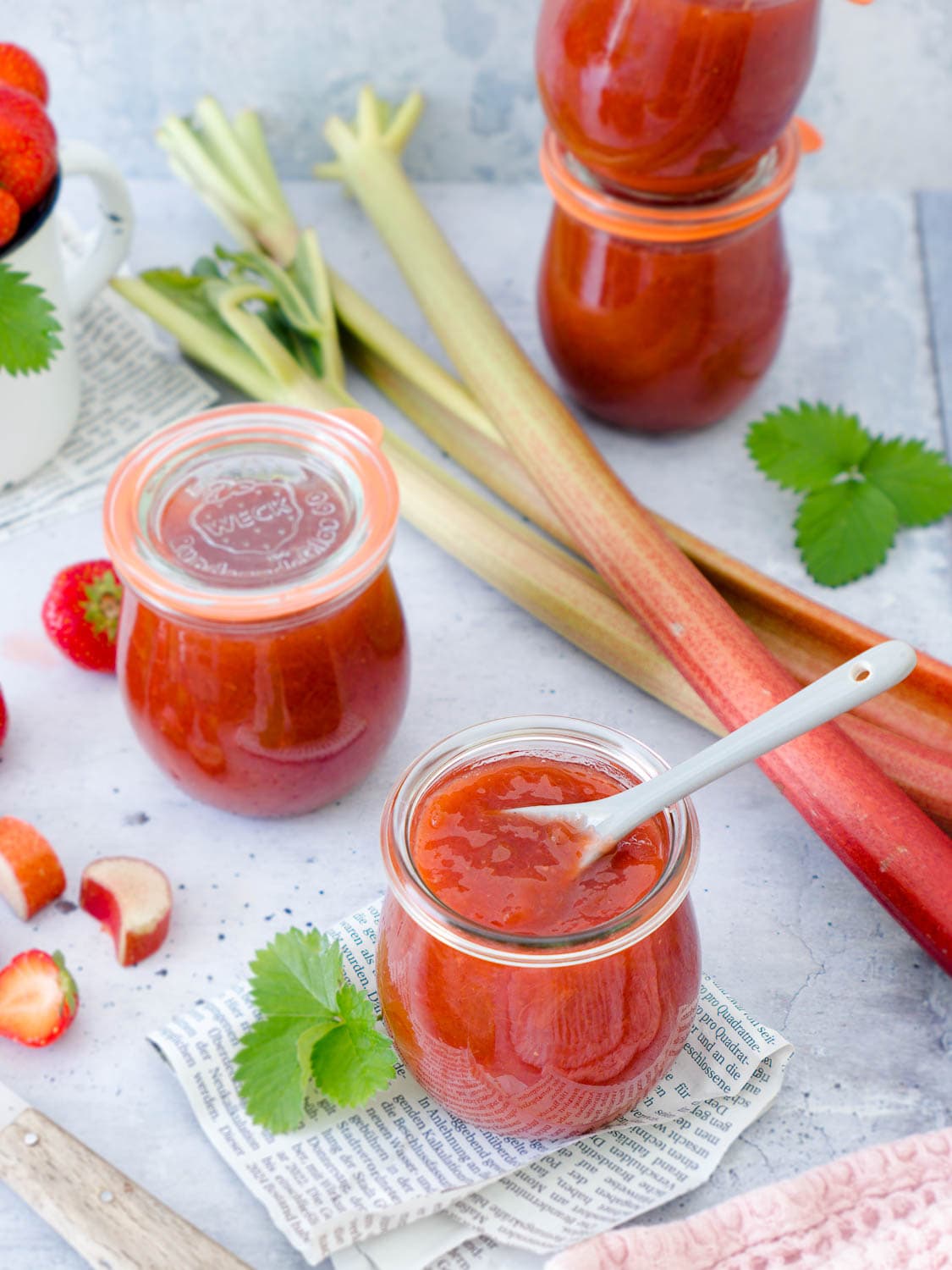 Erdbeer-Rhabarber-Marmelade - Genuss pur - Dinkelliebe